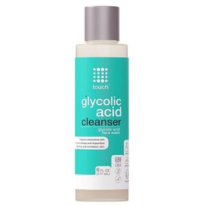 10% glycolic acid face wash - exfoliating, non drying & foaming aha cleanser - anti-aging, skin tone & texture, wrinkles, pores, blackheads - sulfate free, oil free, & low ph - 6 oz.