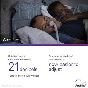 ResMed Nasal Pillow for AirFit P10 - Features Dual-Wall Technology - Single Pair, Large