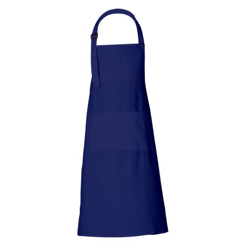 RAJRANG BRINGING RAJASTHAN TO YOU Chef Apron for Women Men with Pockets Cotton Kitchen Cooking Full Length Plain Aprons Sodalite Blue 35x27 Inches