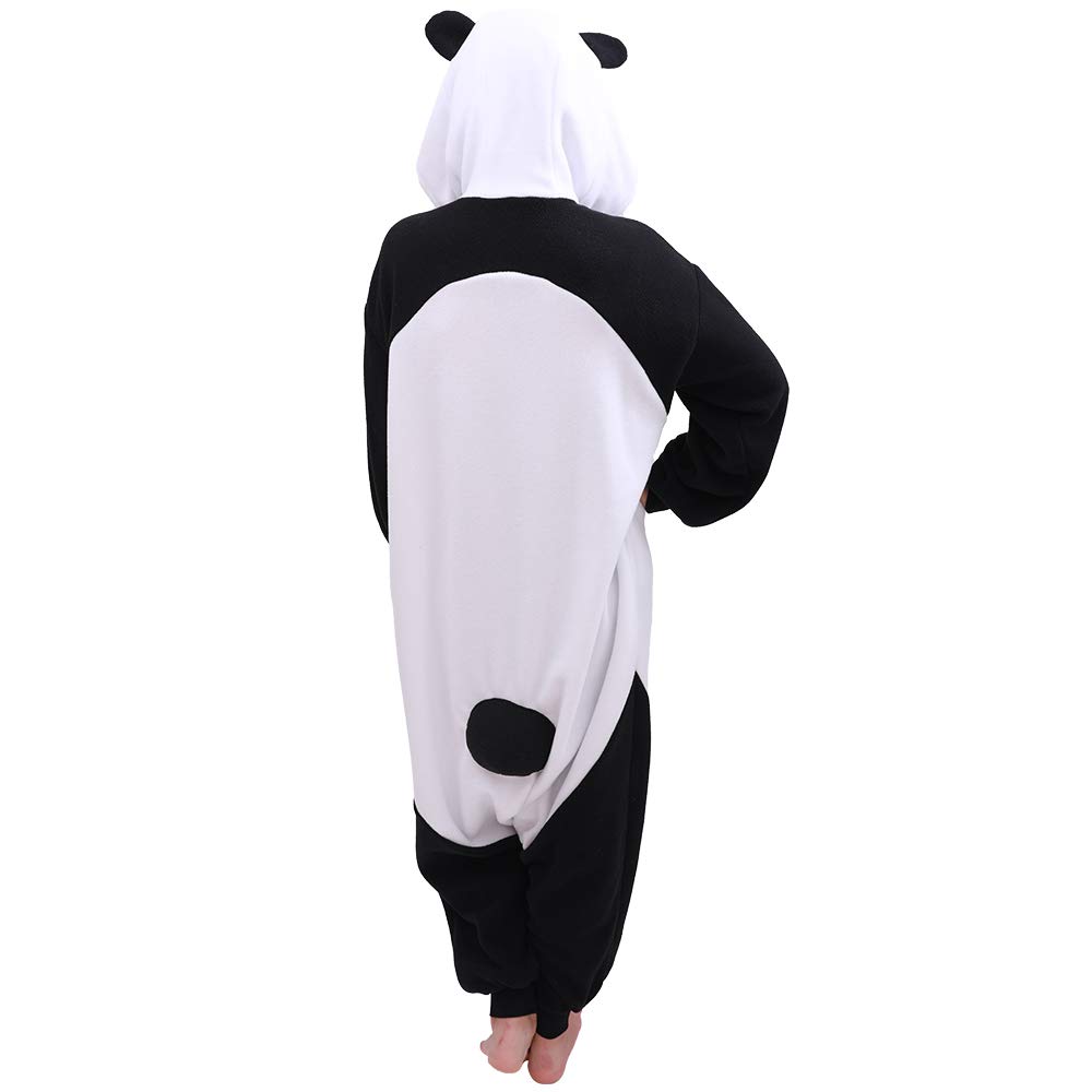 COCOPLAY W Animal Onesie Panda Pajamas- Plush One Piece Costume (Large, Black/White)