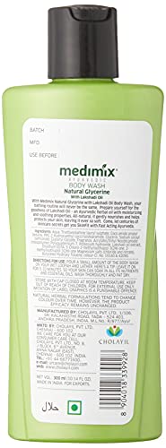 Medimix Ayurvedic Body Wash Natural Glycerine with Lakshadi Oil for Moisturized Skin (300 ml / 10.14 fl oz)