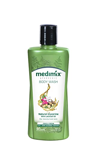 Medimix Ayurvedic Body Wash Natural Glycerine with Lakshadi Oil for Moisturized Skin (300 ml / 10.14 fl oz)