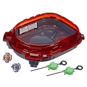 beyblade burst turbo slingshock rail rush battle set - complete set burst beystadium, battling tops, and launchers (amazon exclusive)