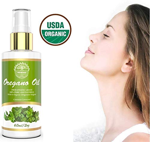 Oregano Oil Organic 2oz Pure Essential Oil Natural Wild Now Carvacrol Oreganol Oil Pump Spray Easy to Apply No Mess 60ml 2Floz