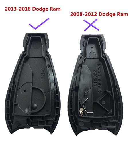 Replacement Keyless Remote Fob Key Shell Case Replacement Fit For 2013-2018 Ram Truck 1500 2500 3500 GQ4-53T 56046955