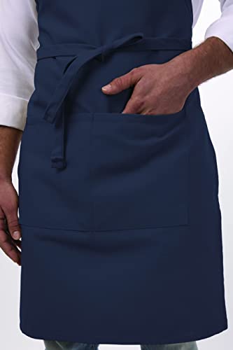 Chef Works Unisex Butcher Apron, Navy, One Size