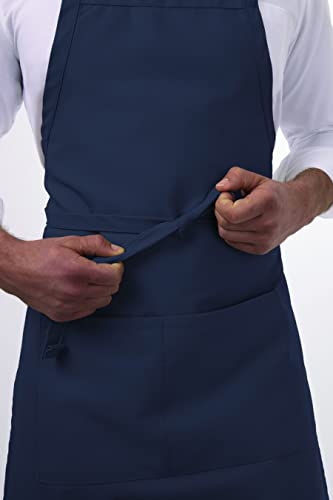 Chef Works Unisex Butcher Apron, Navy, One Size