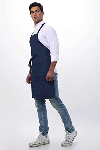 Chef Works Unisex Butcher Apron, Navy, One Size