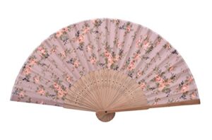 folding hand fan transparent hand fans chiffon with beautiful fabric for party wedding gift chiffon