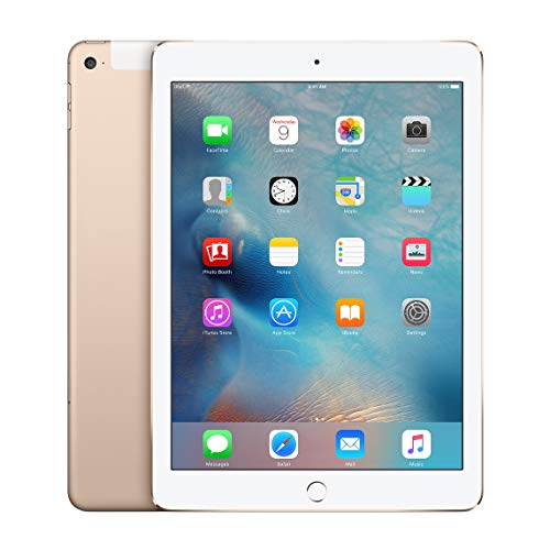 Apple iPad Air 2 128GB Factory Unlocked Gold (Wi-Fi + Cellular 4G LTE) Newest Version (Renewed)