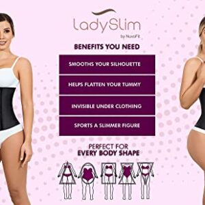 Lady Slim Fajas Colombianas Reductoras Y Moldeadoras para Mujer Underbust Latex Waist Trainer Hourglass Body Shaper for Women Black V2 XS