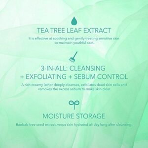 ESSENHERB TEA TREE FOAM CLEANSER, Creates a Creamy Foam that Soothes and Moisturizes, For All Skin Types Including Blemishes. (150ML)