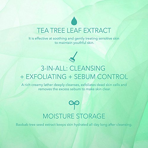 ESSENHERB TEA TREE FOAM CLEANSER, Creates a Creamy Foam that Soothes and Moisturizes, For All Skin Types Including Blemishes. (150ML)