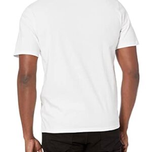 Amazon Essentials Men's Regular-Fit Short-Sleeve V-Neck T-Shirt, Pack of 2, White, Medium