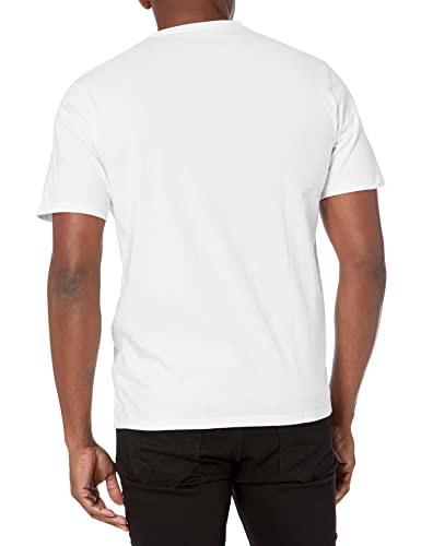 Amazon Essentials Men's Regular-Fit Short-Sleeve V-Neck T-Shirt, Pack of 2, White, Medium