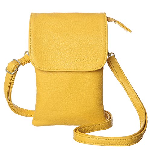 MINICAT Roomy Pockets Series Small Crossbody Bags Cell Phone Purse Wallet for Women(Mustard Yellow)