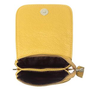 MINICAT Roomy Pockets Series Small Crossbody Bags Cell Phone Purse Wallet for Women(Mustard Yellow)