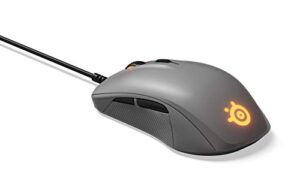 steelseries rival 110 gaming mouse - 7,200 cpi truemove1 optical sensor - lightweight design - rgb lighting - slate grey