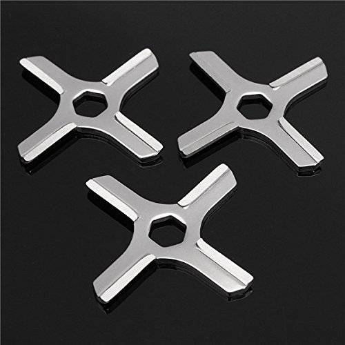 Pukido 3pcs #5 Blade Meat Grinder Parts Blade For Moulinex HV3/KRUPS F402