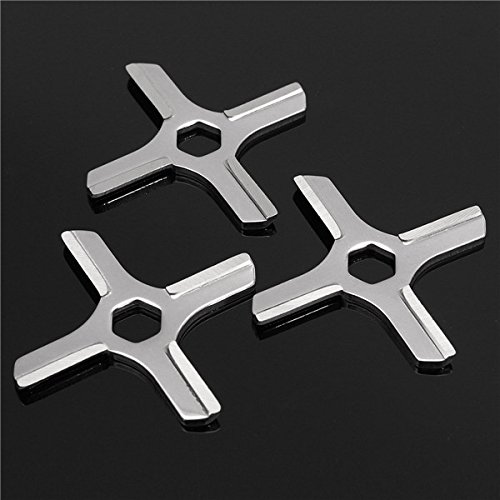 Pukido 3pcs #5 Blade Meat Grinder Parts Blade For Moulinex HV3/KRUPS F402