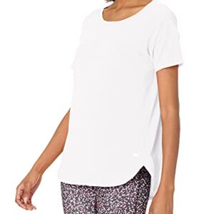 Amazon Essentials Women's Studio Relaxed-Fit Lightweight Crewneck T-Shirt (Available in Plus Size), White, Medium