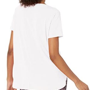 Amazon Essentials Women's Studio Relaxed-Fit Lightweight Crewneck T-Shirt (Available in Plus Size), White, Medium