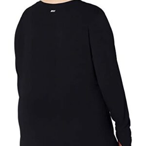 Amazon Essentials Women's Studio Relaxed-Fit Long-Sleeve T-Shirt (Available in Plus Size), Black, X-Large