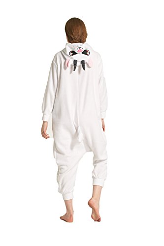 MizHome Halloween Costume Goat Hooded Pajamas Kigurumi Cosplay Goat L