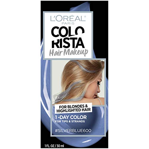 L’Oréal Paris Hair Color Colorista Makeup 1-day for Blondes, Silverblue600, 1 Fluid Ounce