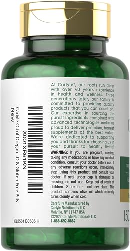 Carlyle Oregano Oil Extract | Max Potency | 150 Softgel Capsules | Non-GMO and Gluten Free Formula | Contains Carvacrol