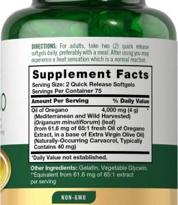 Carlyle Oregano Oil Extract | Max Potency | 150 Softgel Capsules | Non-GMO and Gluten Free Formula | Contains Carvacrol