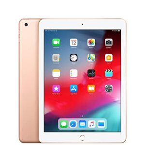 apple ipad with wifi, 128gb, gold (2018 model) (renewed)