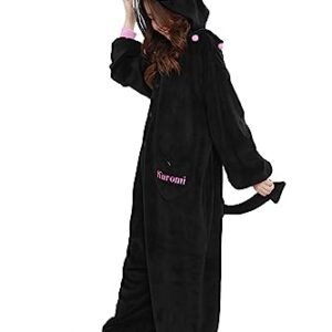 SAZAC Kuromi Kigurumi - Onesie Jumpsuit Halloween Costume (One Size)