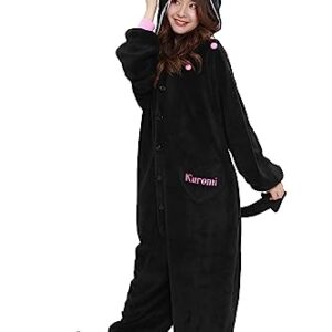 SAZAC Kuromi Kigurumi - Onesie Jumpsuit Halloween Costume (One Size)