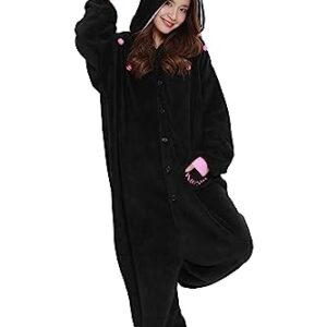 SAZAC Kuromi Kigurumi - Onesie Jumpsuit Halloween Costume (One Size)