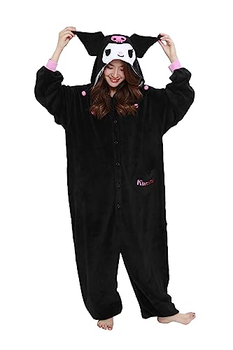 SAZAC Kuromi Kigurumi - Onesie Jumpsuit Halloween Costume (One Size)