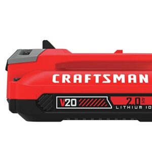 CRAFTSMAN V20 Battery, 2.0 Ah, Lithium Ion Battery (CMCB202)