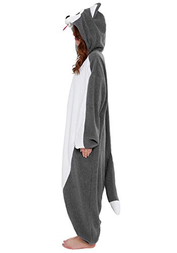 SAZAC Siberian Husky Kigurumi - Onesie Jumpsuit Halloween Costume