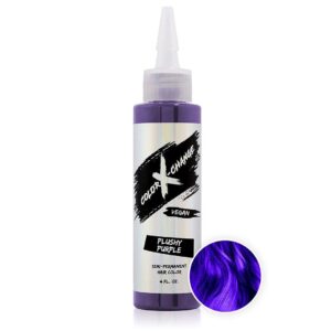 color x-change semi-permanent hair color, plushy purple