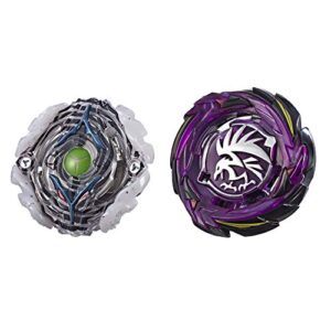 beyblade burst turbo slingshock dual pack morrigna m4 & tornado-x yegdrion y4 -- 2 right-spin battling tops, age 8+