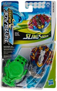 beyblade burst turbo slingshock xcalius x4 starter pack -- battling top and right/left-spin launcher, age 8+