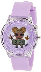 accutime kids l.o.l. surprise! digital quartz watch for girls & boys, purple (model: lol4044)