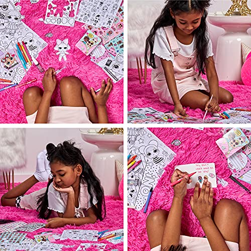 L.O.L. Surprise! Creativity Case by Horizon Group USA,Create, Play & Store,DIY Activity Case Including Paper Dolls,Coloring Pages,Makers,Crayons,Glitter Glue,Scratch Art,Stickers & More.Hot Pink