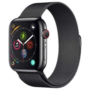 Apple Watch Series 4 (GPS + Cellular, 44mm) - Space Black Stainless Steel Case with Space Black Milanese Loop