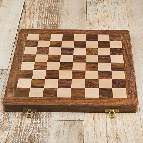 Rusticity® Chess Set Wood | Chess Set Magnetic, Chess Sets with Folding Board | Handmade | 10x10 in