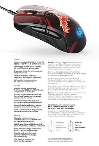 SteelSeries Rival 310 CS:GO Howl Edition Gaming Mouse - 12,000 CPI TrueMove3 Optical Sensor - Split-Trigger Buttons - RGB Lighting