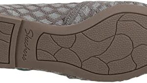 Skechers Women's Cleo-Honeycomb Ballet Flat, Dark Taupe, 10