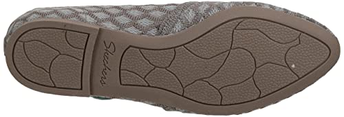 Skechers Women's Cleo-Honeycomb Ballet Flat, Dark Taupe, 10