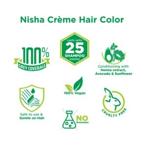 Nisha Cream Hair Color (150 ml/each) Flame Red Pack of 1