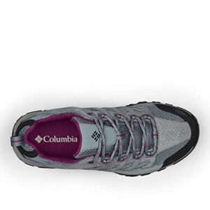 Columbia Womens Crestwood Mid Waterproof Hiking Shoe, Graphite, Wild Iris, 8.5 US